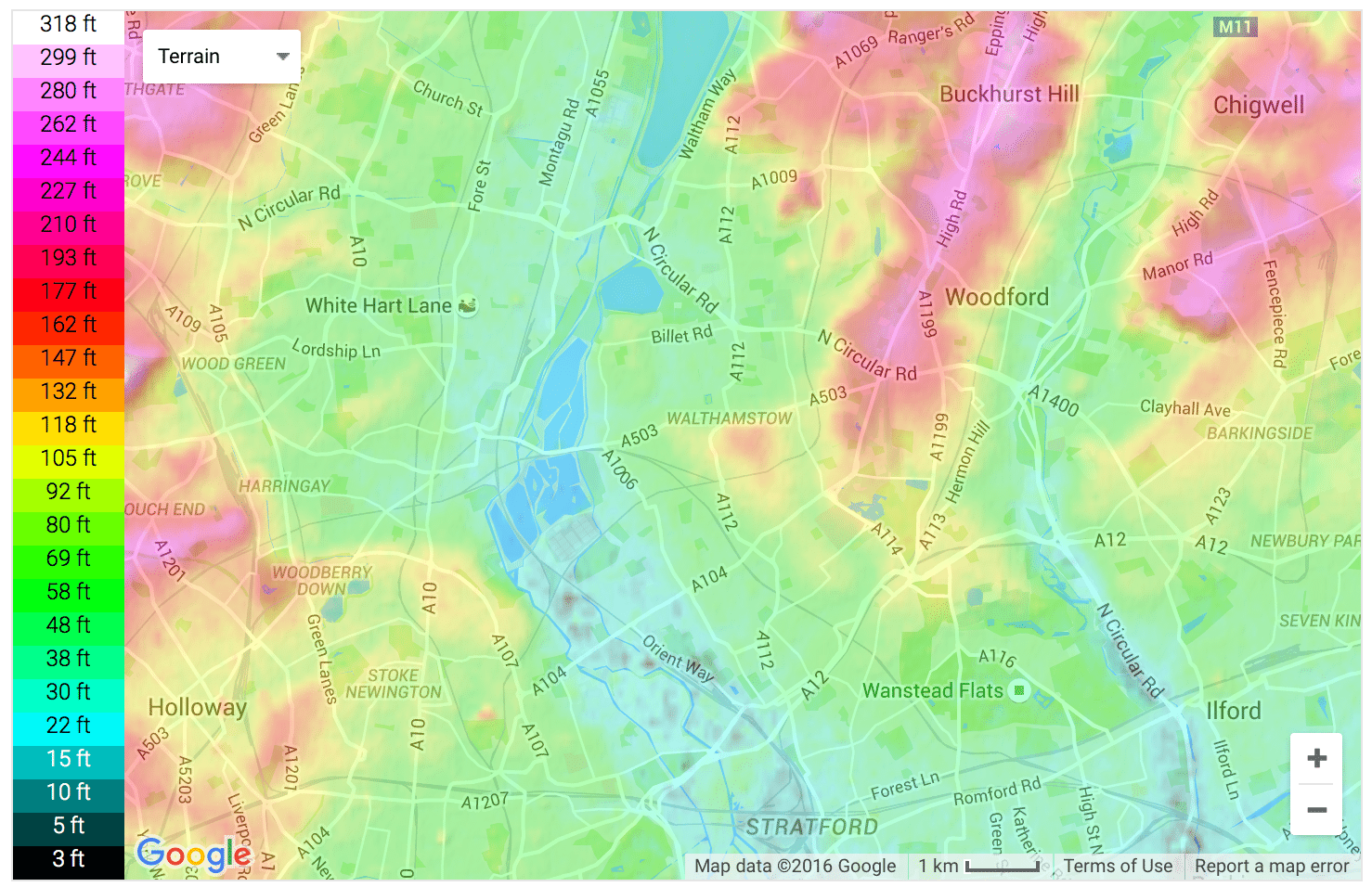 3d Topographic Map Of London - United States Map